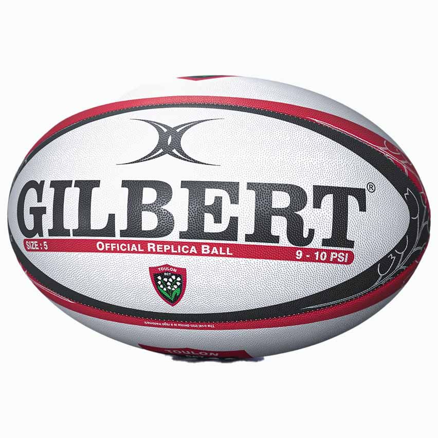 Ballon Rugby Replica Rc Toulon Taille 5 - Gilbert | boutique-rugby.com