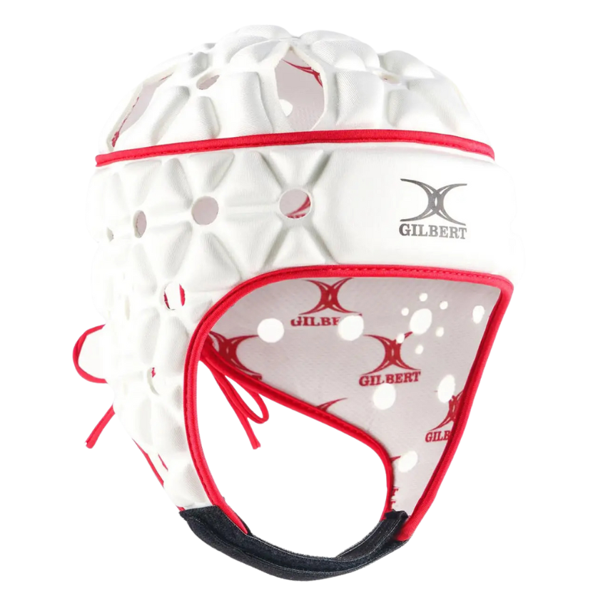 Casque Rugby Air Blanc/Rouge - Gilbert