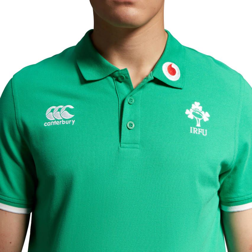 Polo Rugby Irlande Manches Courtes Vert – Canterbury | boutique-rugby.com