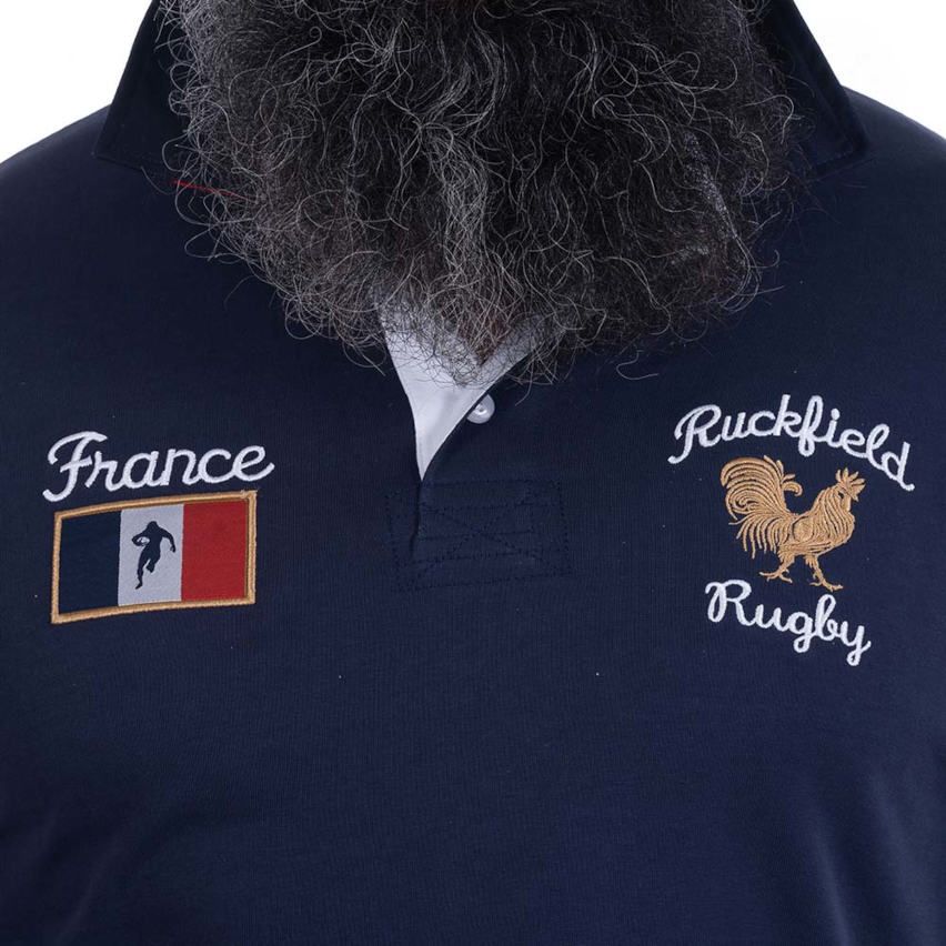 Polo Rugby Ruckfield France Supporter Bleu Marine – Ruckfield | boutique-rugby.com