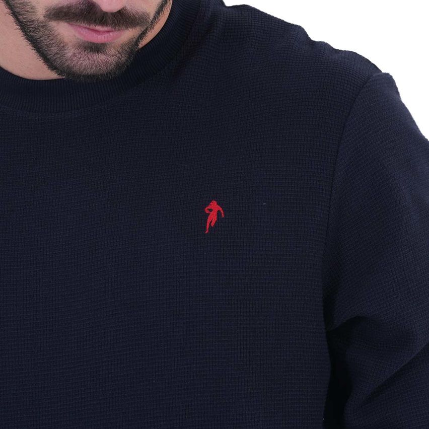 Pull Léger Col Rond Bleu Marine - Ruckfield | boutique-rugby.com