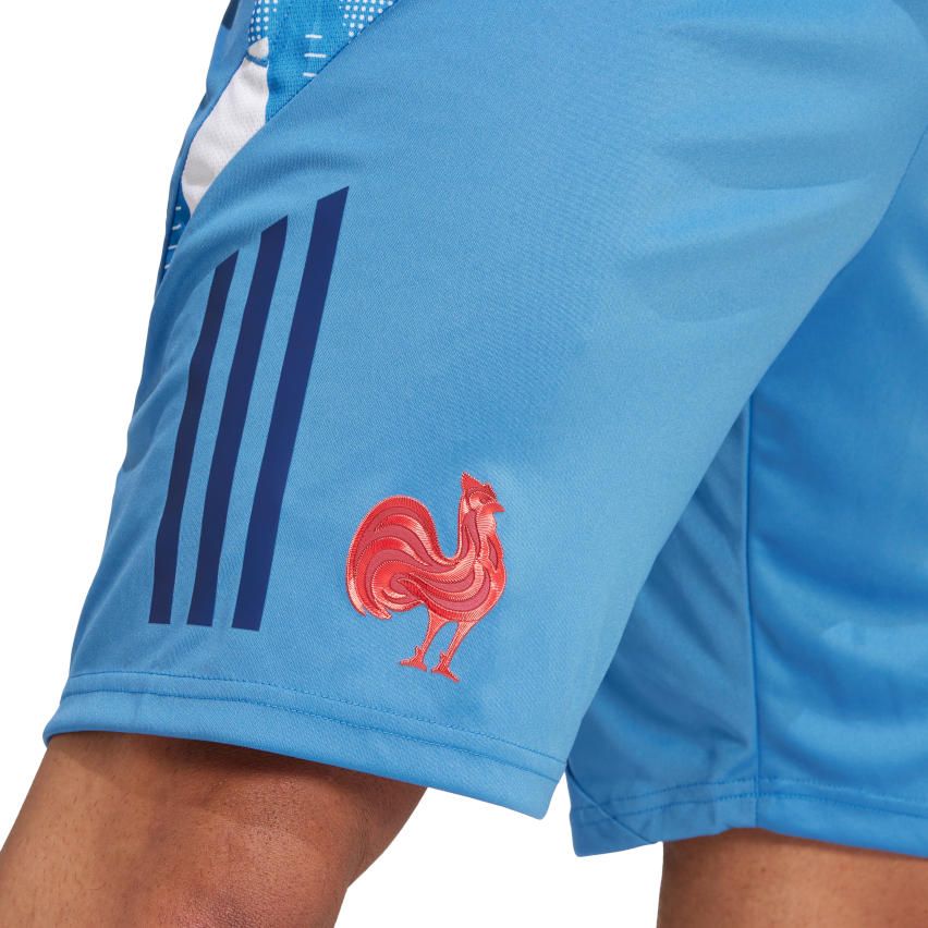 Short Rugby France Entrainement Bleu Ciel 2024/2025 - Adidas | boutique-rugby.com