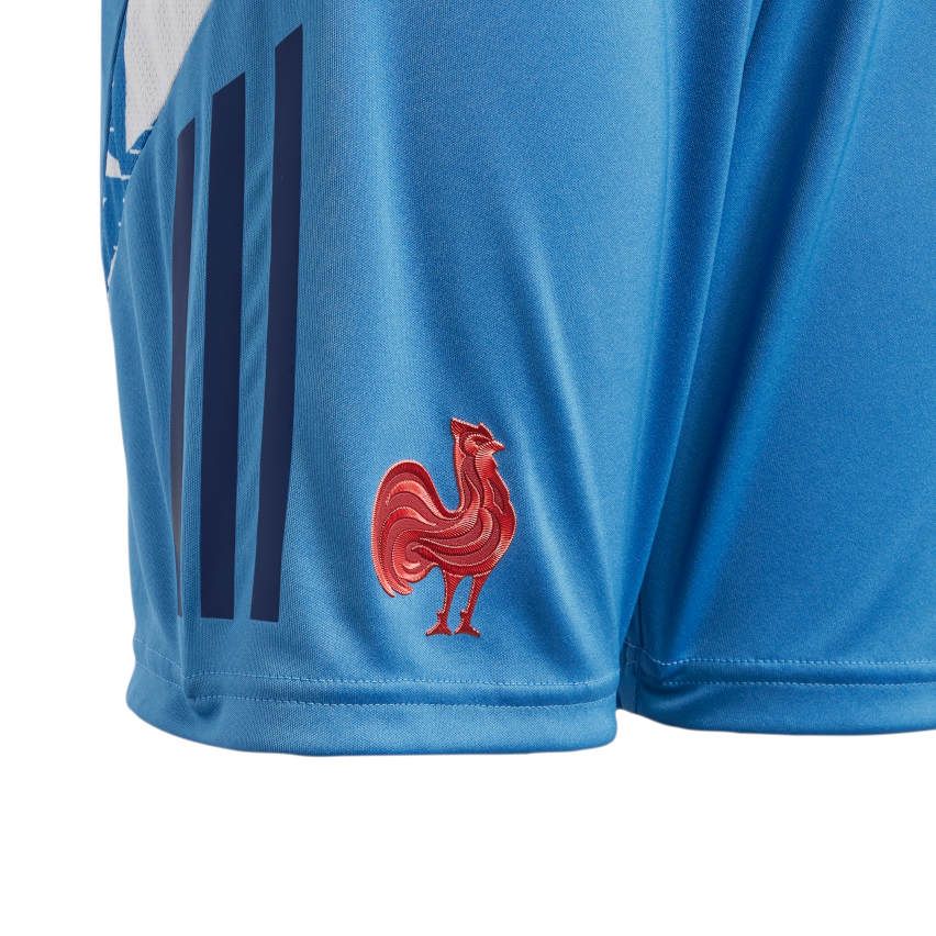 Short Rugby Enfant France Entrainement Bleu Ciel 2024/2025 - Adidas ...