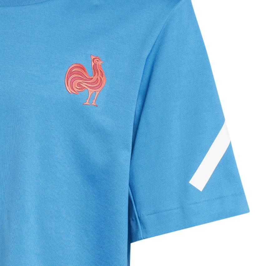 T-shirt Rugby France Enfant Bleu Ciel 2024/2025 - Adidas | boutique-rugby.com