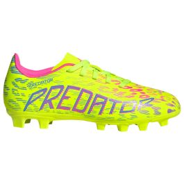 Chaussures Rugby Predator Club FG/MG Crampons Moulés Terrain Sec Fluo ...